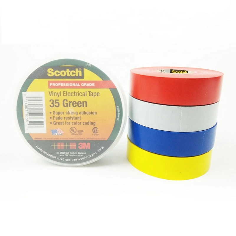 3m Scot-CH Vinyl Color-Coding Electrical Tape 35 Waterproof High Heat ...